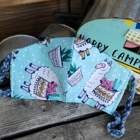 Handmade | Other | Llama Cute Succulent Face Mask Handmade | Poshmark